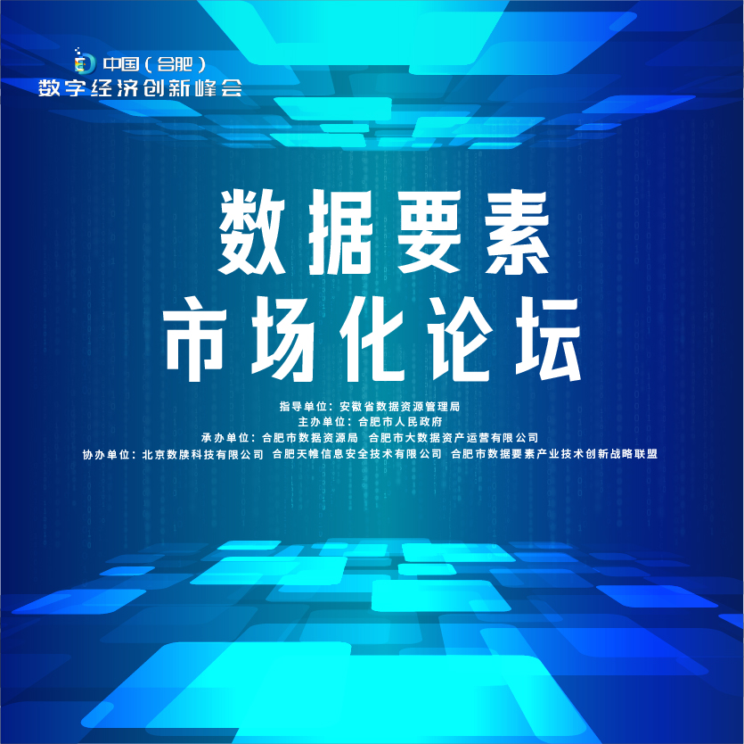 直播|中国（合肥）数字经济创新峰会数据要素市场化论坛